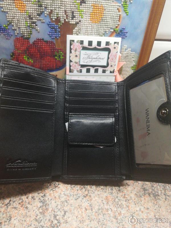 Отзыв о Кожаный кошелек Wanlima | Глянцевое чудо для денег!