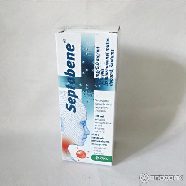 Отзыв о Спрей от боли в горле Septobene | хороший антисептик, снимает ...